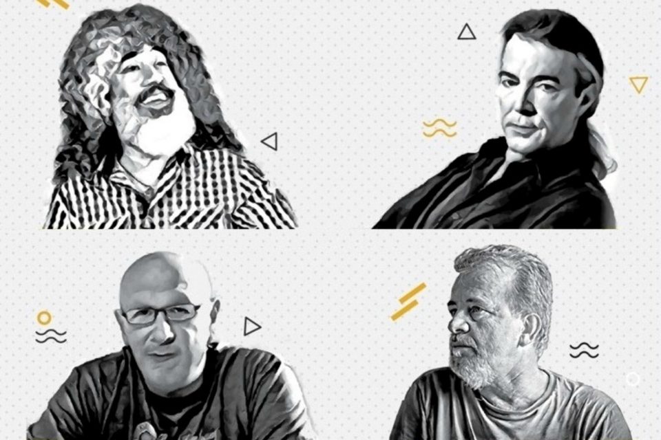 Οι Λάκης Παπαδόπουλος, Γιάννης Γιοκαρίνης, Νίκος Ζιώγαλας και Γιάννης ...